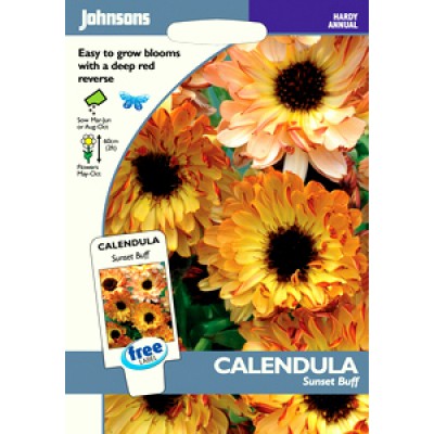 Calendula officinalis Sunset Buff - Goudsbloem - zaden kopen